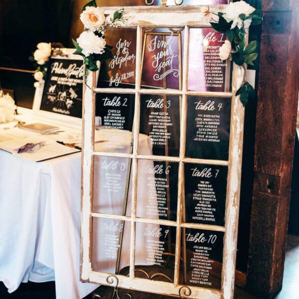 10 Beautiful Wedding Seating Chart Ideas • VintageBash